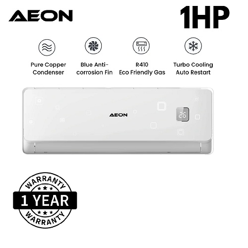 AEON SPLIT AC 1HP (9000Btu) WITHOUT KIT – ASA09QB4 | ToBuy