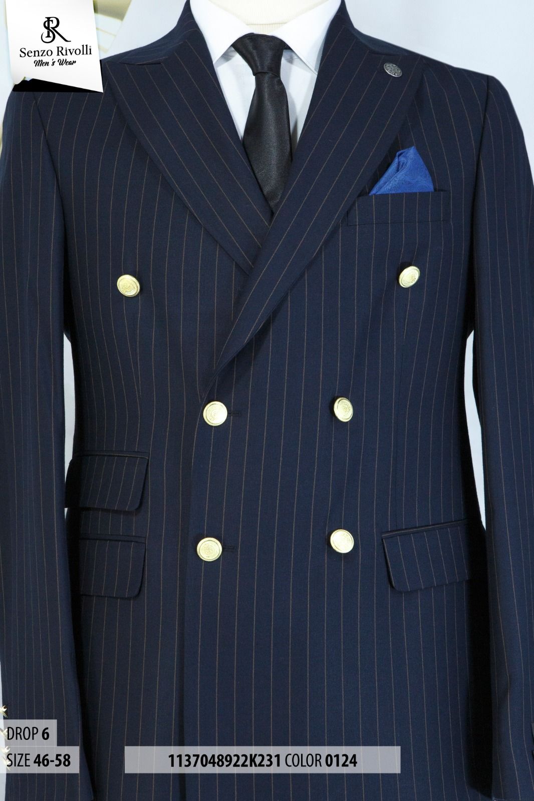 Buy EXECUTIVE BLACK AND LIGHT GREY STRIPPED TURKEY SUIT WITH GOLDEN ...