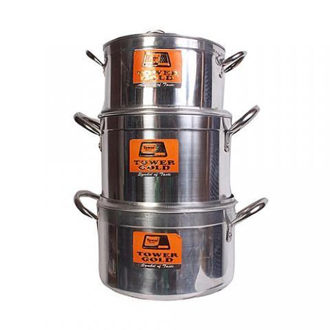 Tower 3pcs Set Of Tower Cooking Pots (Gold) | ToBuy